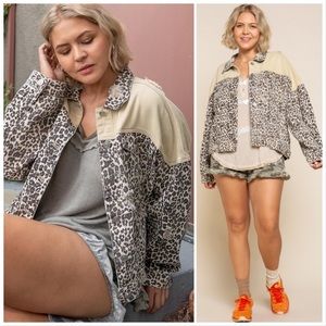POL | Jackets & Coats | Pol Plus Leopard Denim Jacket | Poshmark